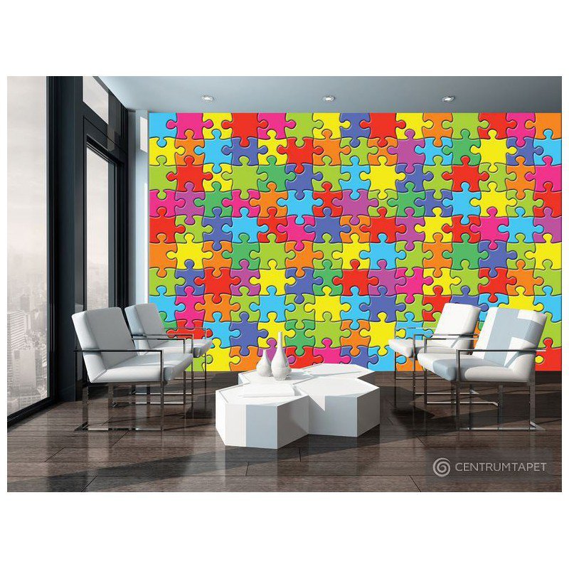 Fototapeta 10127 Kolorowe puzzle - CentrumTapet.pl